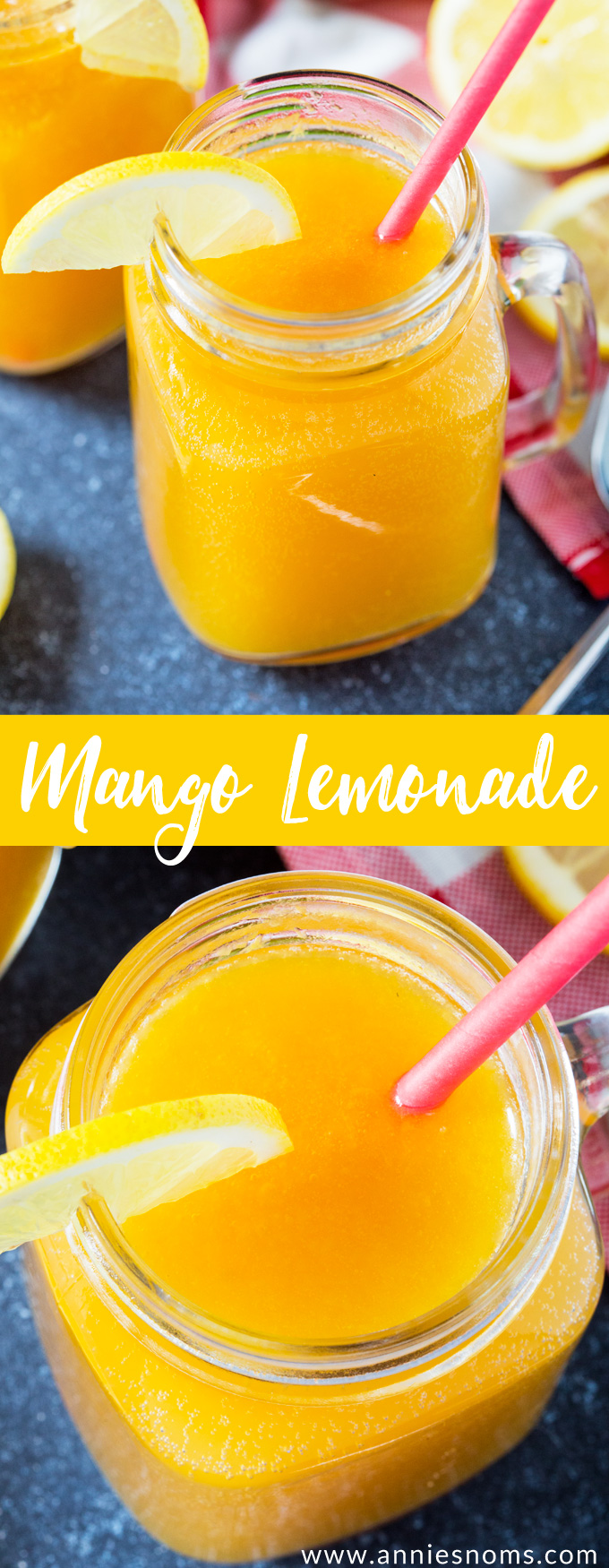 Mango Lemonade {easy, make ahead recipe!} - Annie's Noms