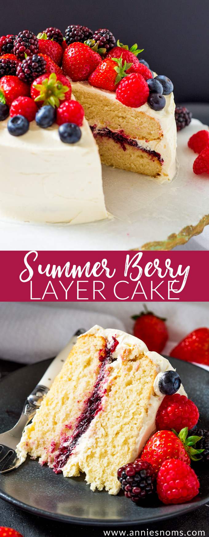 Summer Berry Layer Cake - Annie's Noms