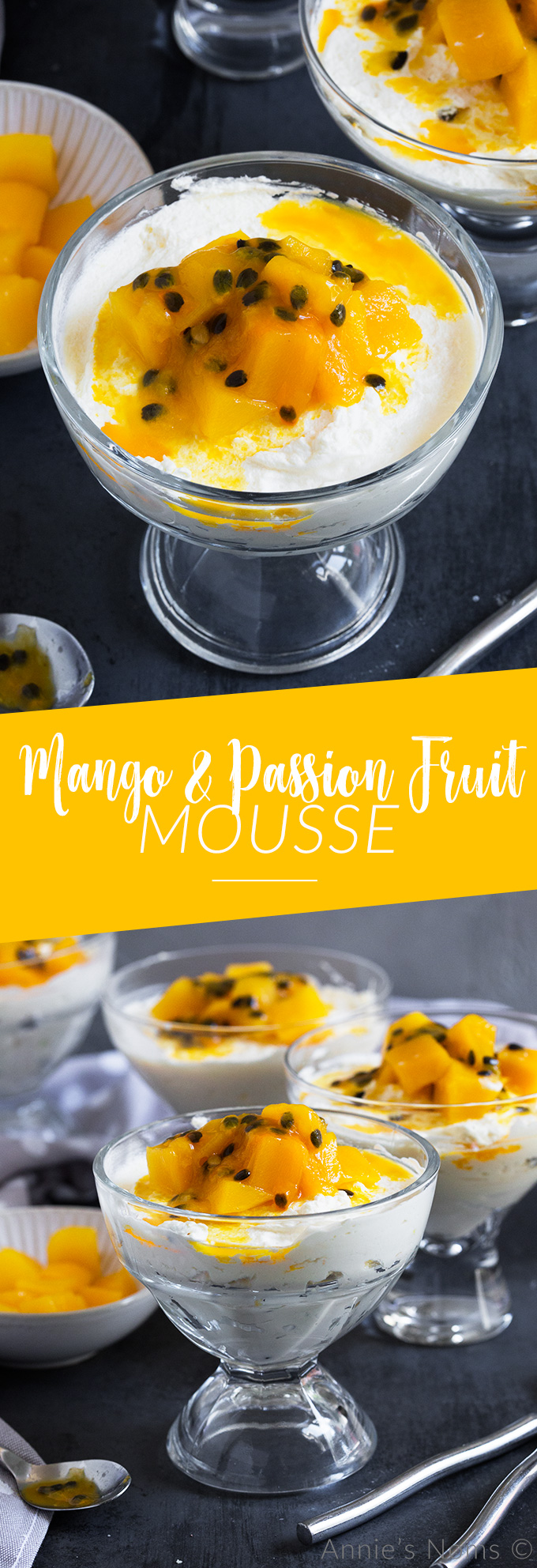 Mango and Passion Fruit Mousse - Annie's Noms
