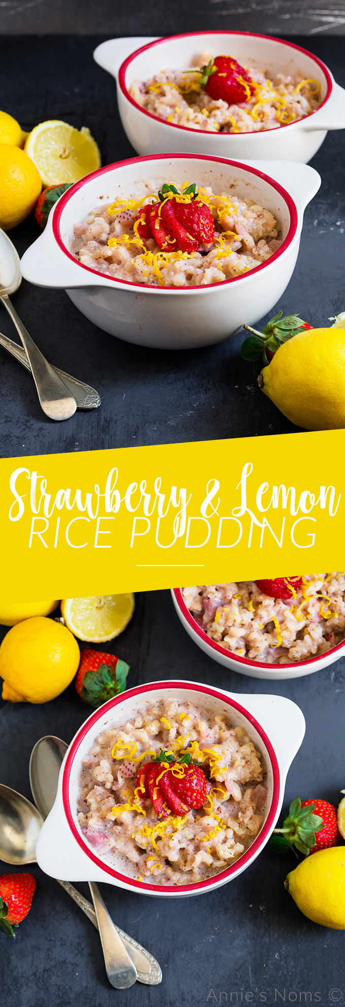 Strawberry and Lemon Rice Pudding - Annie's Noms