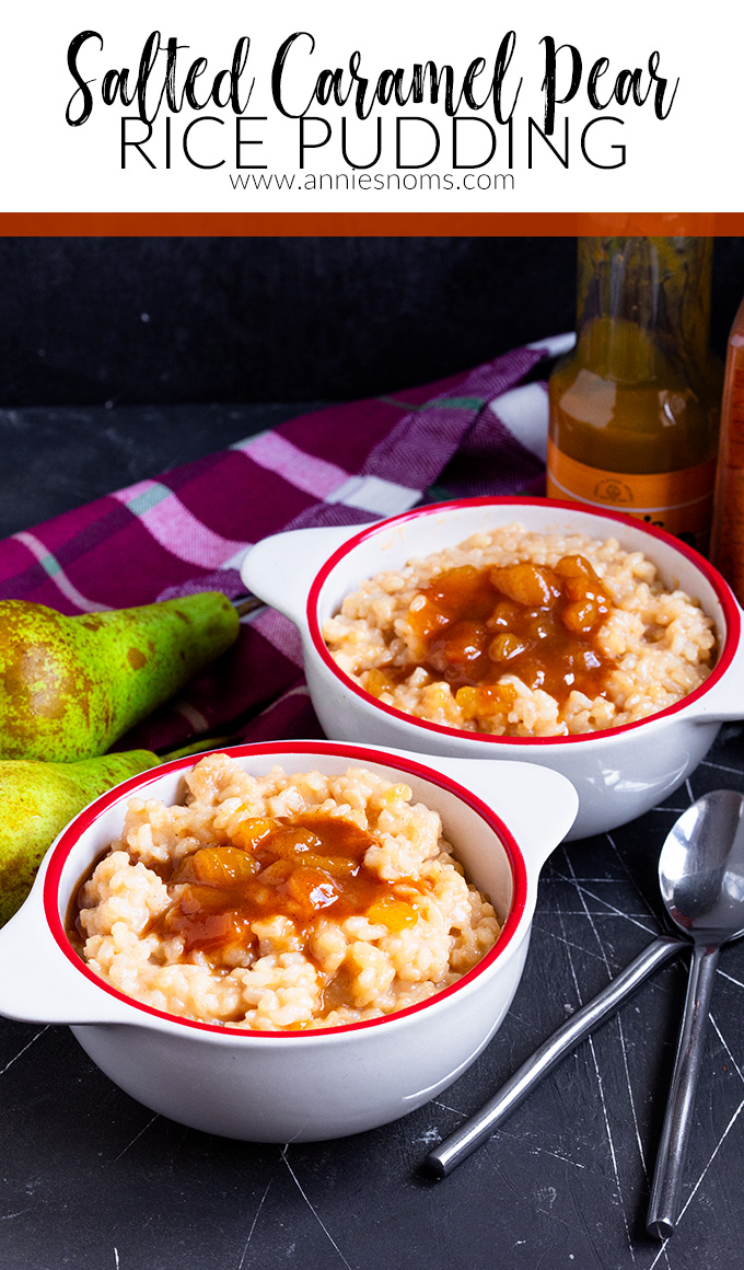 Salted Caramel Pear Rice Pudding {Dairy Free!} - Annie's Noms